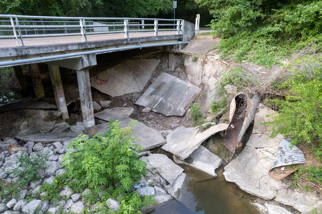 Flood Damage To Tree Lane Bridge Over Ben's Branch Accelerates - Reduce ...