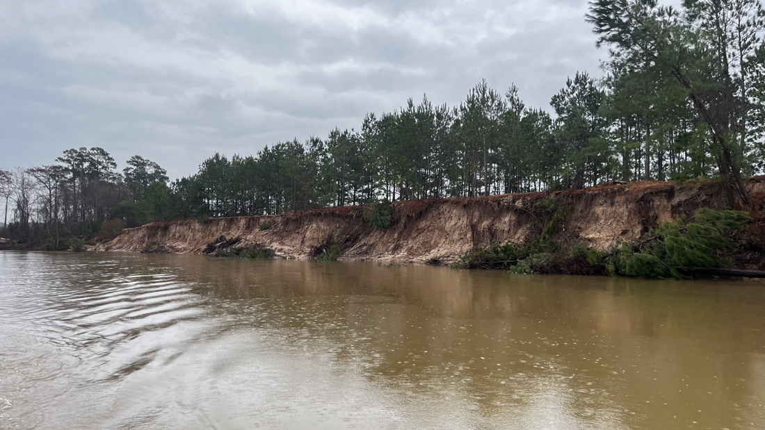 River Bank Collapses, Taking Half of Sand Mine Road - Reduce Flooding
